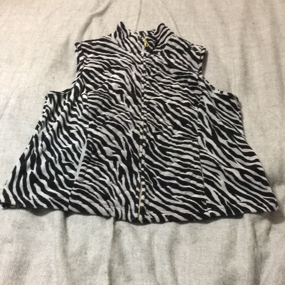 Charter Club | Jackets & Coats | Charter Club Black And Grey Zebra ...